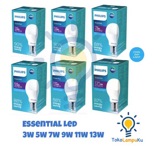 Jual Lampu Philips Led Essential 3W 5W 7W 9W 11W 13W Putih - 3 Watt ...