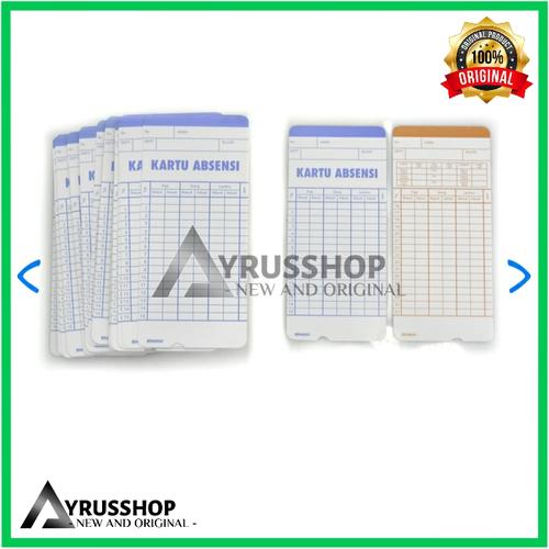 Jual Kartu Absensi/Time Recorder Card/Kartu Absen Mesin Ceklok 100pcs ...