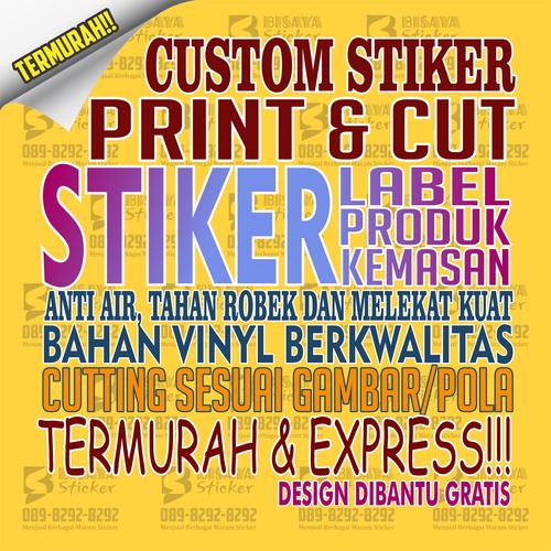 Jual Print and Cut Stiker Label, Stiker Produk, Stiker Kemasan TERMURAH ...