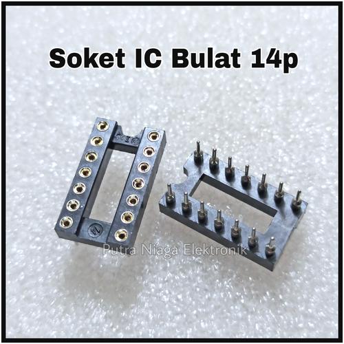 Jual Soket IC 14p Bulat / Socket Round 14 pin ic Dudukan 2x7 14pin ...