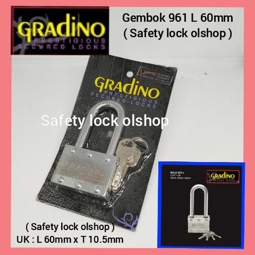 Jual Gembok Baja GRADINO 961 L 40mm - Jakarta Barat - safetylock olshop ...