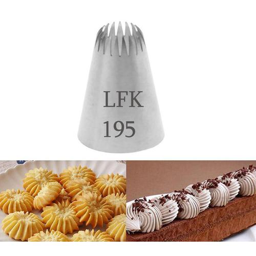 Jual SPUIT #195 NOZZLE PIPING CETAKAN DEKORASI CAKE KUE TIPS PASTRY ...