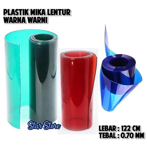 Jual Plastik Mika Lentur PVC Super Warna Warni Lebar 122cm / Tebal 0.70mm - 0,50mm, Merah ...