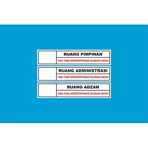 Jual Sign Label Custom RUANG PIMPINAN DLL - Kota Tangerang Selatan ...