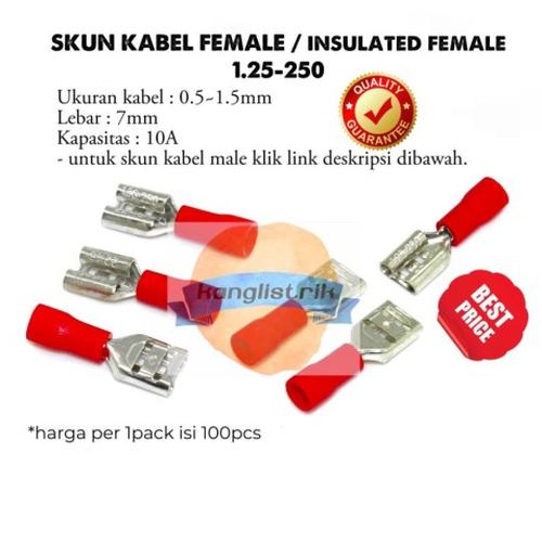 Jual SKUN FEMALE INSULATED FEMALE 1.25-250 MERAH - Jakarta Barat ...