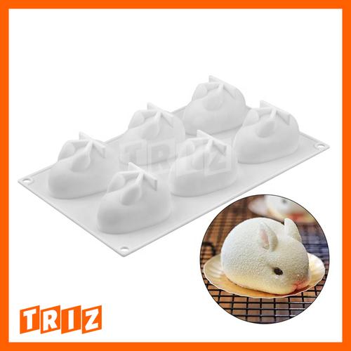 Jual Cetakan 3D Kue Fondant Coklat Jelly Silikon Kelinci Bunny Rabbit 6 ...