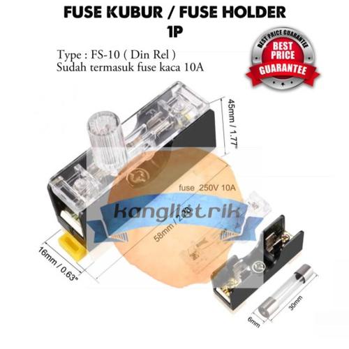Jual FUSE KUBUR FS-10 FUSE HOLDER DIN RAIL - Jakarta Barat ...