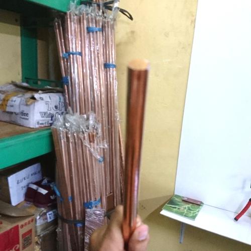 Jual Stik As Grounding Rod Full Copper Tembaga Asli 5/8 inch 3 meter ...