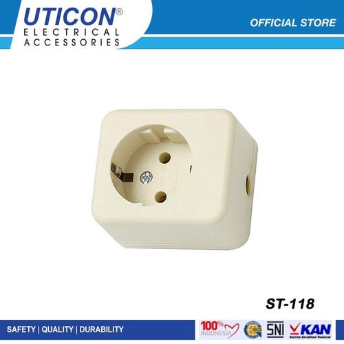 Jual Stopkontak Uticon1 plug / Stopkontak 1 lubang Uticon Terminal ...