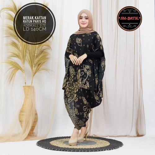 Jual Batik Wanita Merak Kaftan Hitam Dress Batik by SM - Kota Surakarta ...