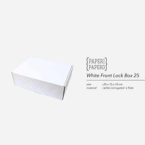 Jual White Front Lock Box - Kotak Putih Packaging Multifungsi (25x15x10 ...