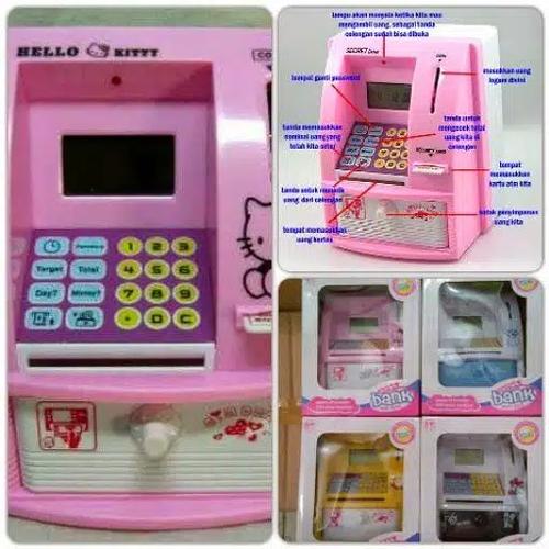 Jual ATM mini mainan ATM celengan Mainan anak edukatif BONUS baterai 3 ...