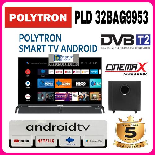 Jual Smart android Tv Polytron 32 inch PLD 32BAG9953 Soundbar - Kota ...