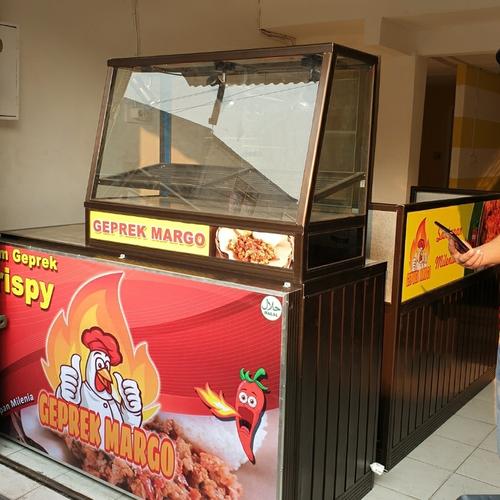 Jual Etalase kaca Fried Chicken murah / Etalase Ayam goreng / food ...