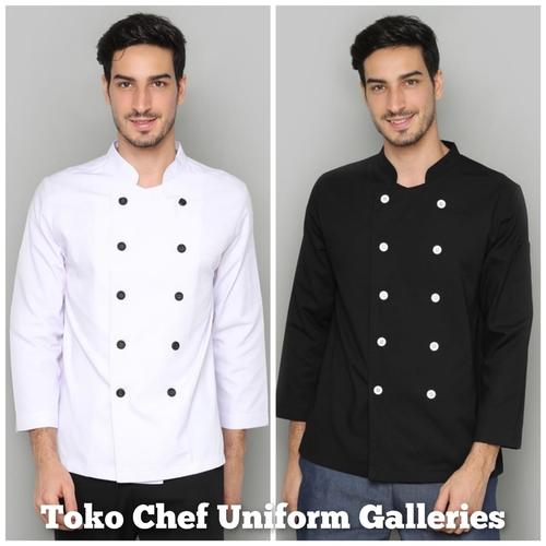 Jual Baju Chef Seragam Baju Koki Lengan Panjang Putih Premium Quality ...