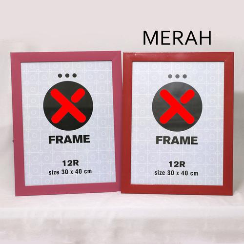 Jual Frame Foto/Bingkai Foto/Pigura 12R model minimalis - Merah, Tanpa ...