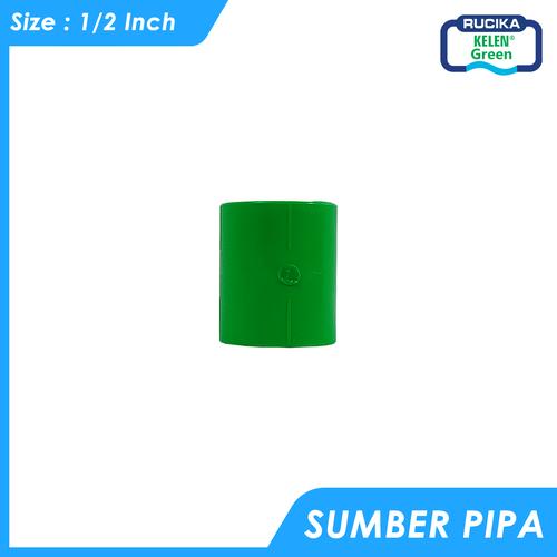 Jual Sock Sok PPR 1/2" 1/2 Inch 20mm 20 mm Coupler 20mm Rucika Green ...