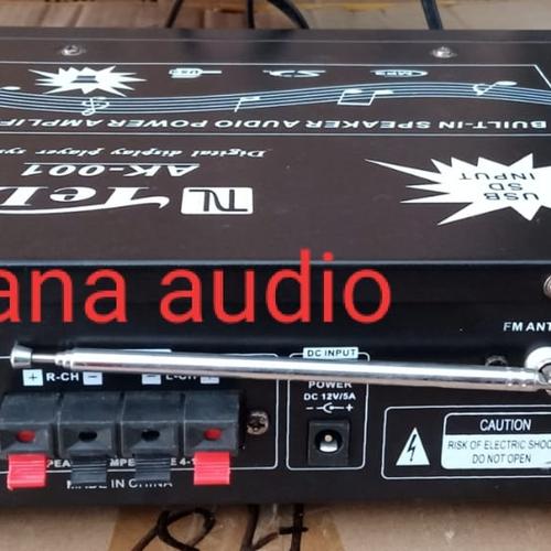 Jual AMPLIFIER MINI AC /DC TELI AK-001 USB-SD-FM ADA SPEAKER KANAN KIRI ...