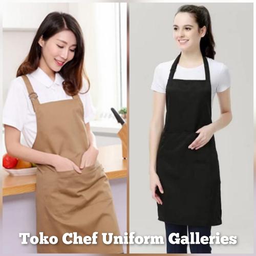 Jual Celemek Apron Cotton Full Premium Quality - Putih - Jakarta Barat ...