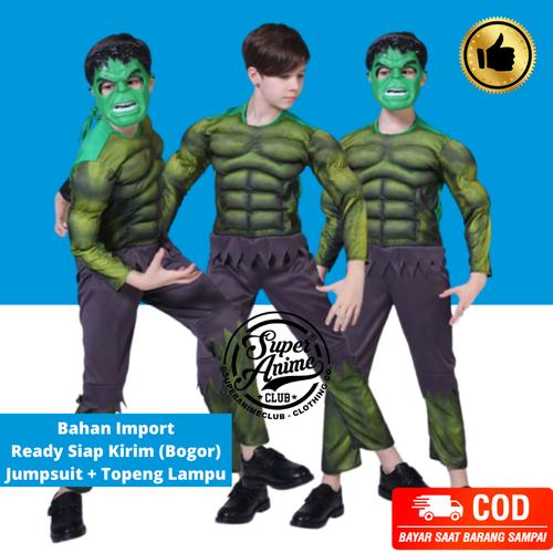 Jual Kostum Hulk Superhero Anak Import Otot Busa Baju Ultah Karakter ...