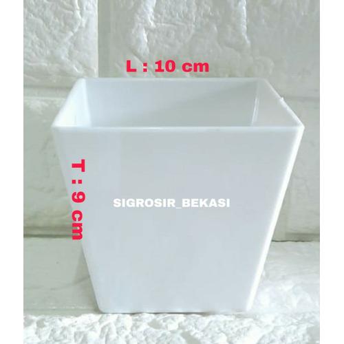 Jual VAS MELAMIN KOTAK pot bunga kotak pot kotak putih / pot bunga ...