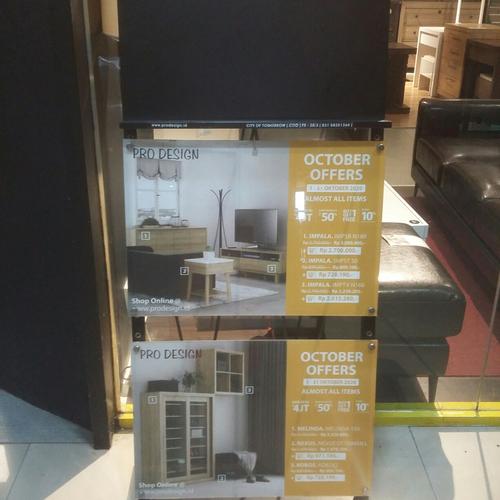 Jual akrilik standing berdiri display poster gambar tempat papan board ...