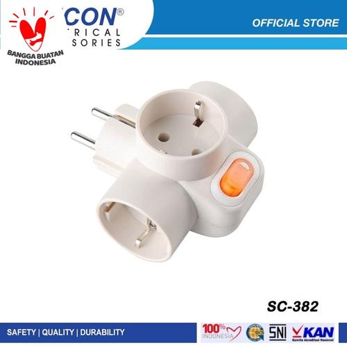 Jual Steker 3 way Uticon Steker 3 Arah Uticon Steker Cabang 3 + Switch ...