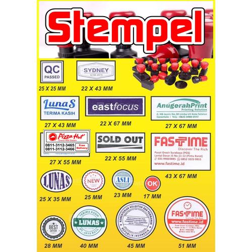 Jual Stempel Otomatis Design Custom Sesuai Selera - KECIL, 1 WARNA ...
