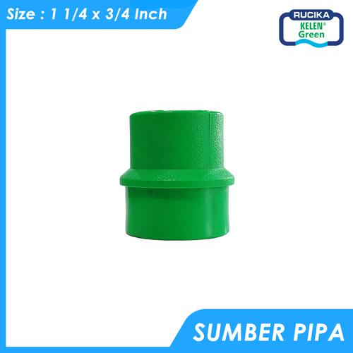 Jual Vlok Sock 1 1/4 x 3/4 PPR Reducer M x F 40 x 25 mm Rucika Green ...