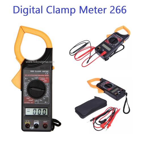 Jual Digital Clamp Multi meter Tang Ampere AC DC Resistance Tester 266 ...