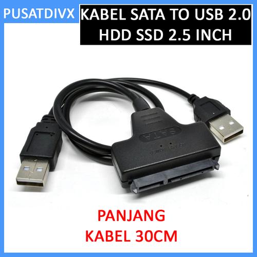 Jual Kabel SATA to USB 2.0 HDD SSD 2.5 Inch Adapter Eksternal Laptop ...