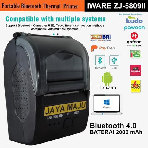 Jual MINI PORTABLE BLUETOOTH THERMAL RECEIPT PRINTER IWARE ZJ-5809II ... Jual MINI PORTABLE BLUETOOTH THERMAL RECEIPT PRINTER IWARE ZJ-5809II ...