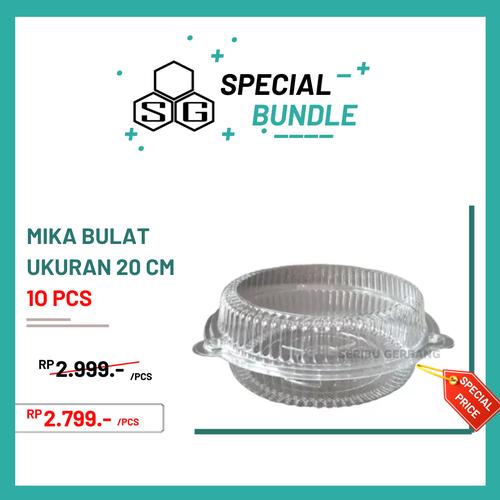 Jual BUNDLE 10 KOTAK MIKA BOLU BULAT BENING UK 20 SIFON PUDDING CAKE KUE - Kota Tangerang ...