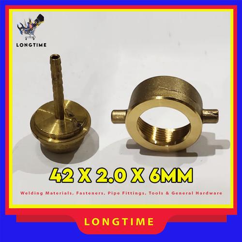 Jual Cast Bronze Air Hose Coupling 6mm x M42 x 2 Brass Kuningan ...
