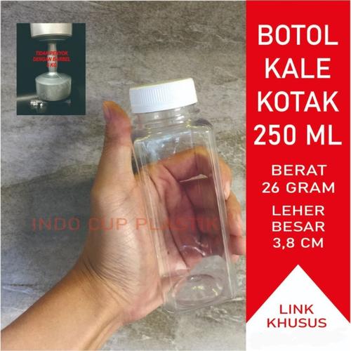 Jual Isi 50 Pcs Botol Kale Kotak 250 ml Tebal / Botol Plastik Kick 250 ...