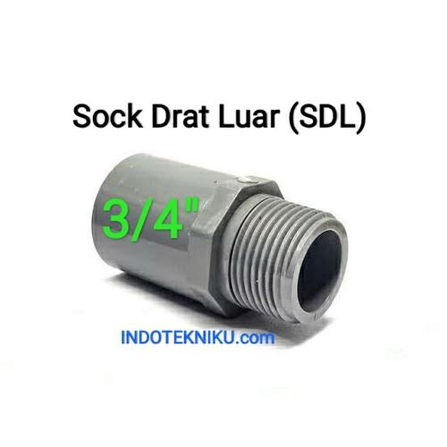 Jual Sambungan Pipa PVC - SDL - sock drat luar 3/4 dim - Kab ...