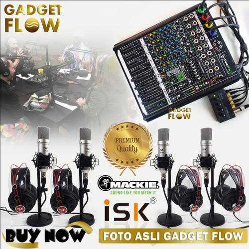 Jual Set Podcast Pro 4 Orang Mic ISK AT100 Mixer Mackie ProFX8v2 ...