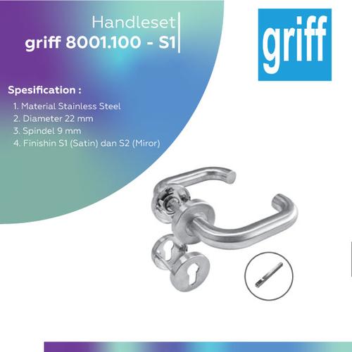 Jual Handle Pintu griff 8001.100-S1/gagang pintu SUS304/Pintu Besi ...