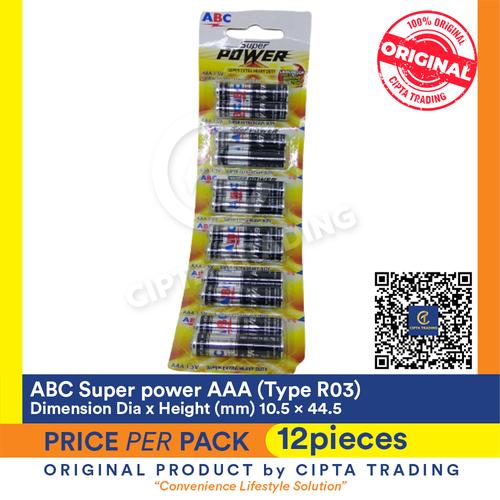 Jual Battery - ABC - ABC Super power AAA (12 pieces) - Jakarta Barat ...