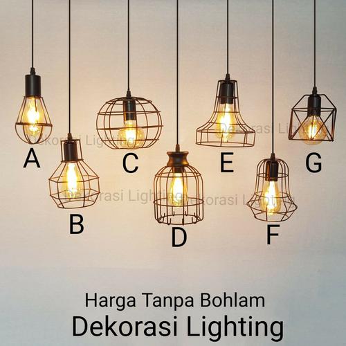 Jual Lampu Hias Model L-562 Gantung Besi E27 import termurah kafe ...