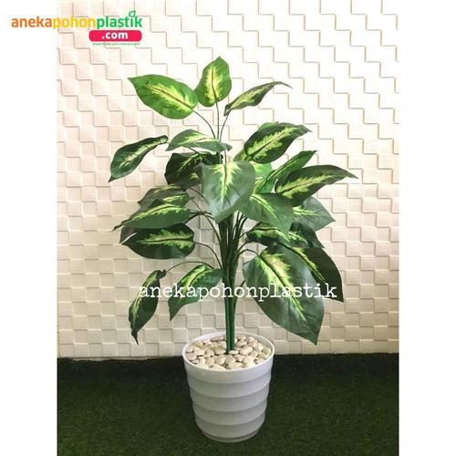 Jual Pohon Plastik Tanaman Daun Sri Rejeki Legacy Hijau Artificial Pot ...