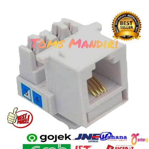 Jual modular jack cat3 rj11 telp 4pin. - Jakarta Barat - Toms Mandiri ...