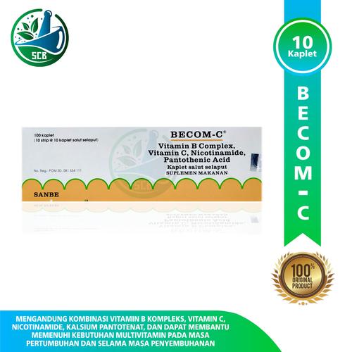 Jual Becom C Multivitamin Sanbe - Vitamin B Complex, Vitamin C 10kaplet ...