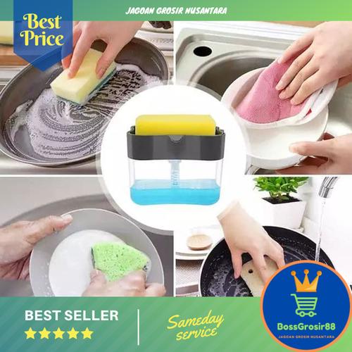Jual Dispenser Sponge Tempat/Spon spons Sabun Cuci Piring Dishwashing ...