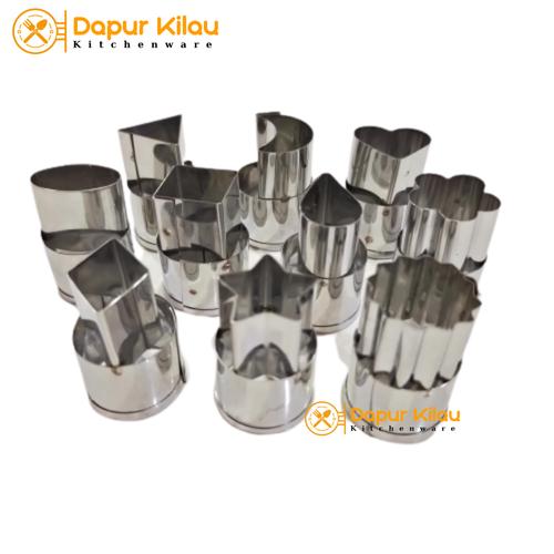 Jual Cetakan Ring Cutter Pemotong Sayuran Wortel Nugget Stainless 10 ...
