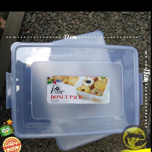 Jual Donut Pack I-One Plastic Box Donat Bening Kotak Penyimpanan ...
