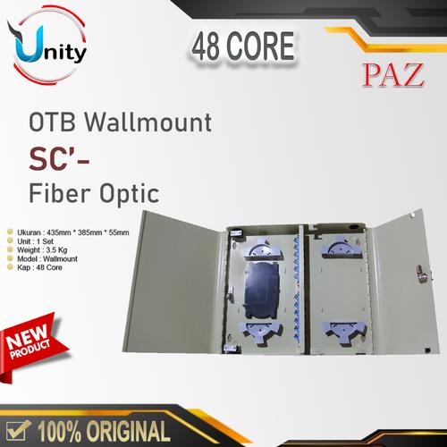 Jual OTB Wallmount SC 48C 48Core Fiber Optik ODF FTTH SC 48 Core PAZ ...