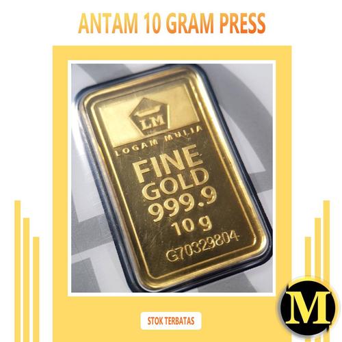 Jual Emas Antam 10 gram Kemasan Press Logam Mulia Emas Batangan - Tahun ...