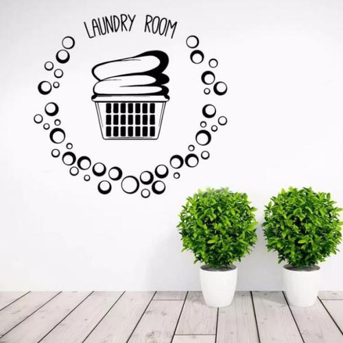 Jual Stiker Laundry Room Retro Sticker Dinding Kaca Rumah Ruang Cuci ...