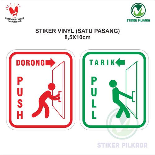 Jual STIKER VINYL DORONG TARIK 8,5X10CM - Kota Tangerang Selatan ...